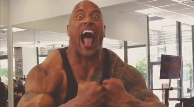 The Rock Yelling