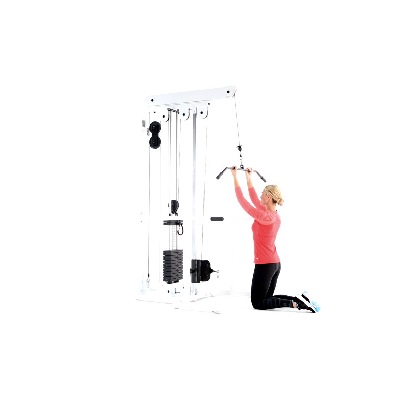 Kneeling Underhand-Grip Lat Pulldown Exercise Video Guide | Muscle ...