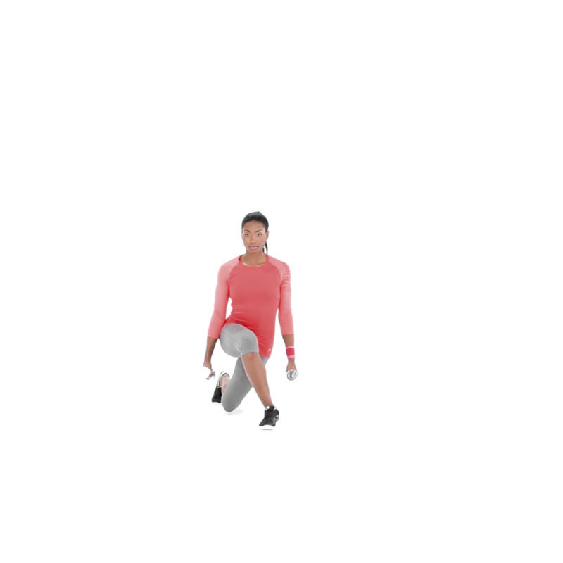 Reverse Dumbbell Crossover Lunge Exercise Video Guide | Muscle & Fitness