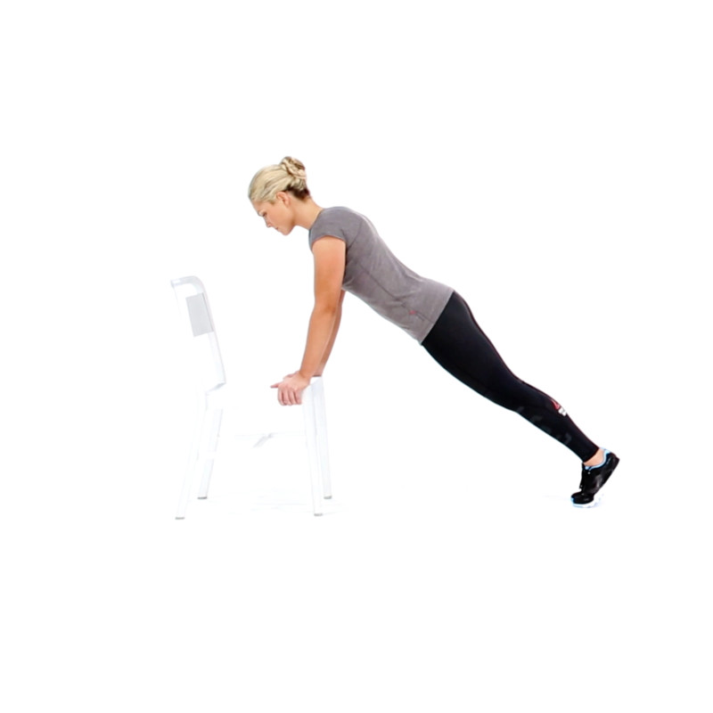 Chair Pushup Exercise Video Guide | Muscle & Fitness