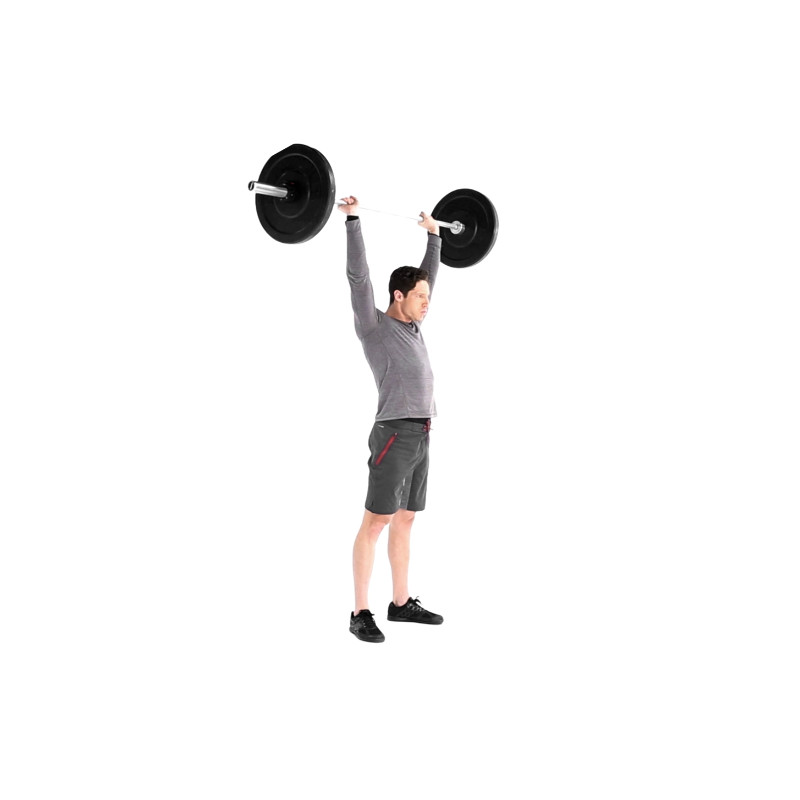Barbell Front Squat to Push Press Exercise Video Guide | Muscle & Fitness