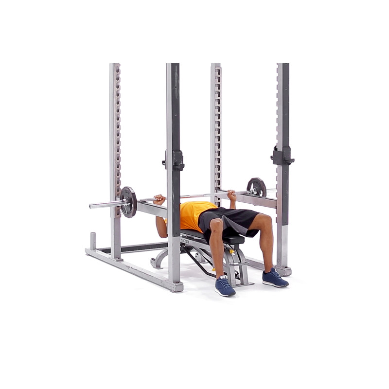 Barbell Pin Bench Press Exercise Video Guide | Muscle & Fitness