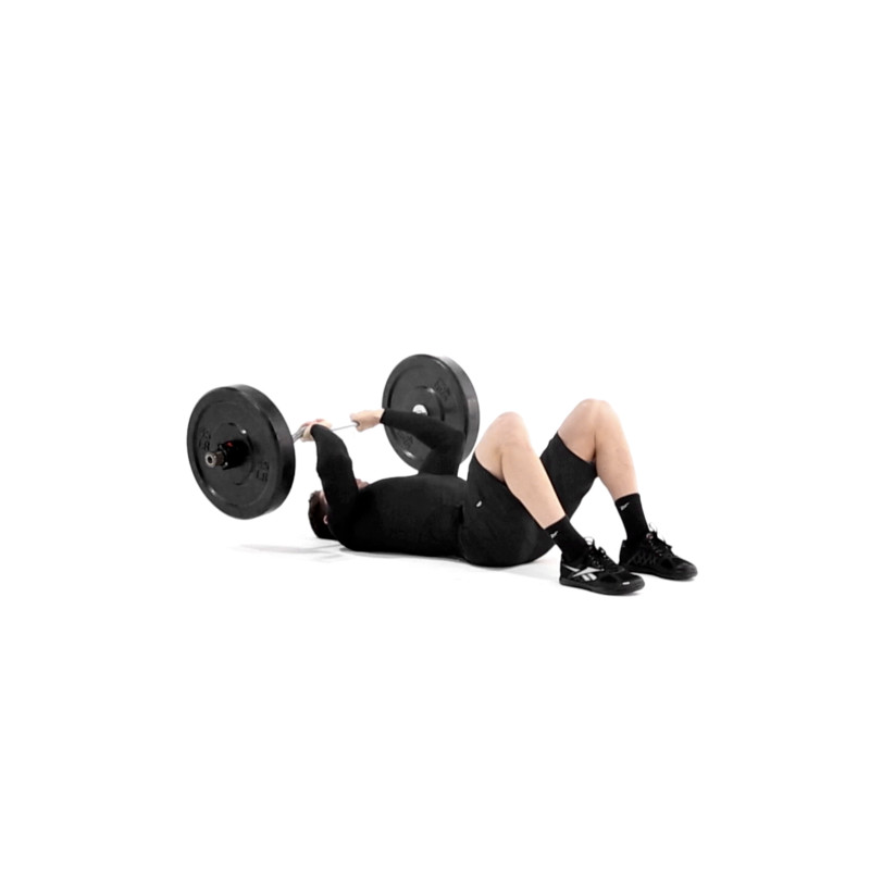 Seated Tricep Extension Barbell