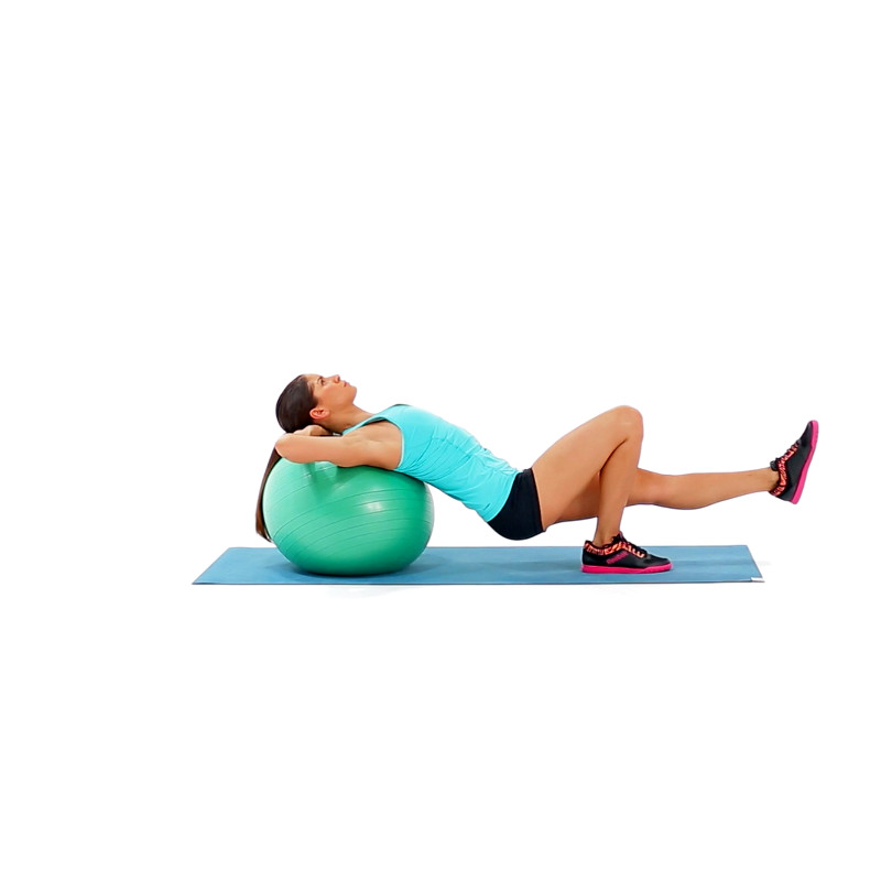 Single-Leg Hip Raise with Head on Swiss Ball Exercise Video Guide ...