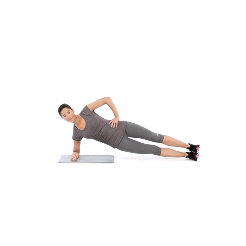Side Plank with Knee Circle Exercise Video Guide | Muscle & Fitness