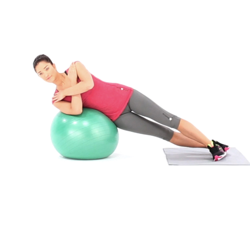 Swiss Ball Side Crunch Exercise Video Guide | Muscle & Fitness