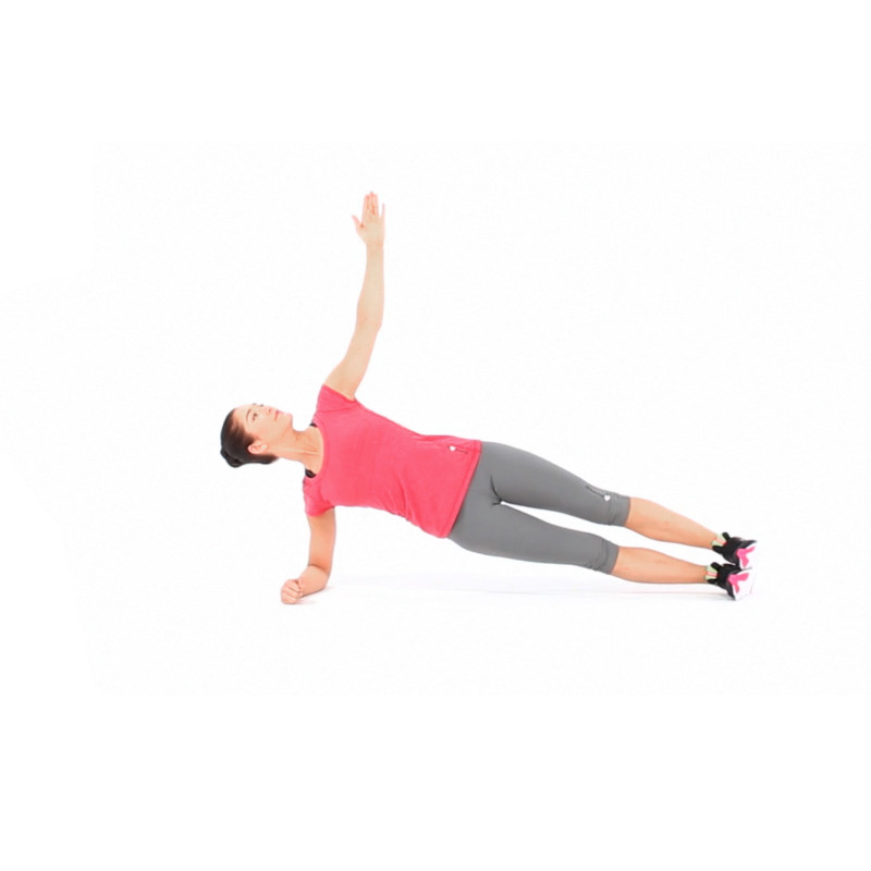 Side Plank with Reach Under Exercise Video Guide | Muscle & Fitness
