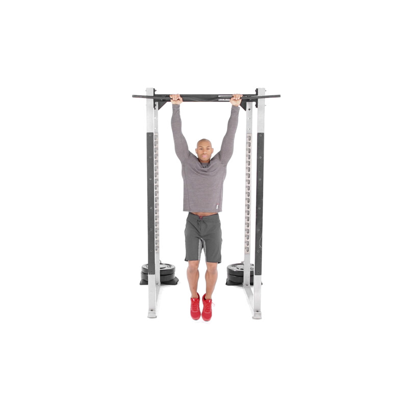Hanging Knee Raise Oblique Crunch Exercise Video Guide | Muscle & Fitness