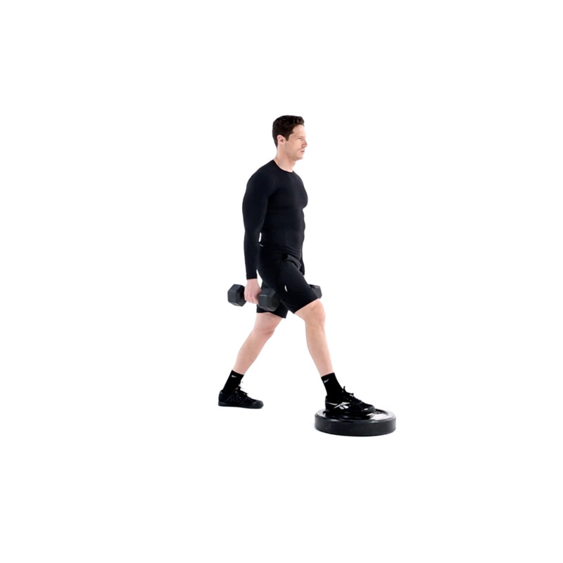 Front-Foot Elevated Dumbbell Split Squat Exercise Video Guide | Muscle ...