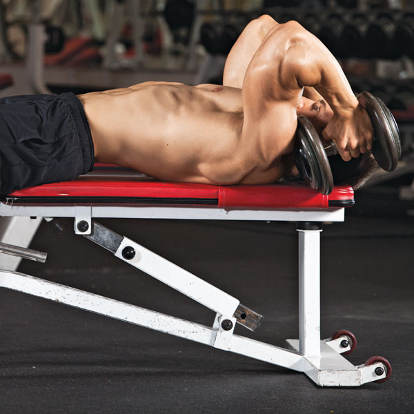 Rolling Dumbbell Triceps Extension