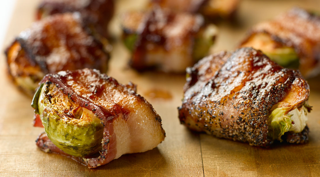 Turkey Bacon-wrapped Maple Brussels Sprouts | Muscle & Fitness