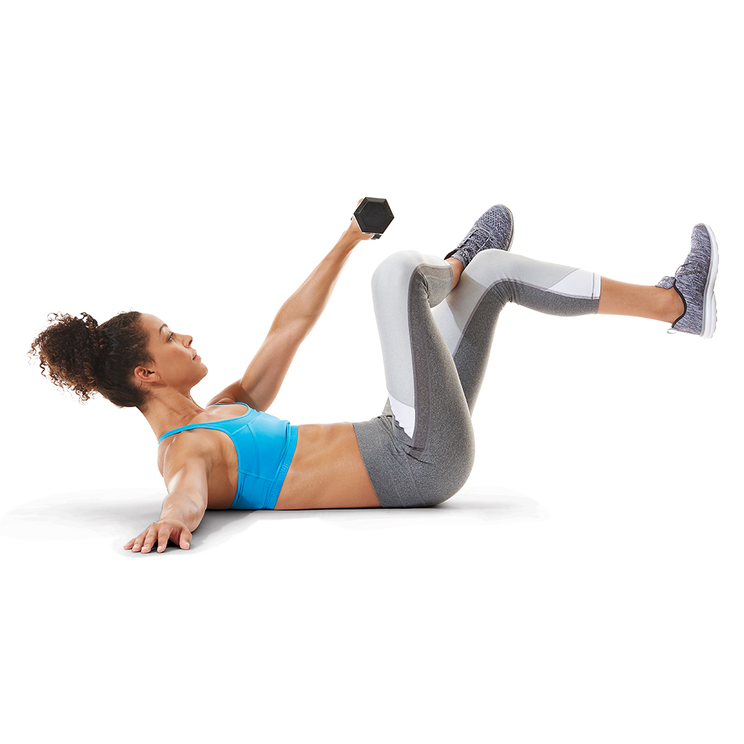 Single-arm Pull Crunch Exercise Video Guide | Muscle & Fitness