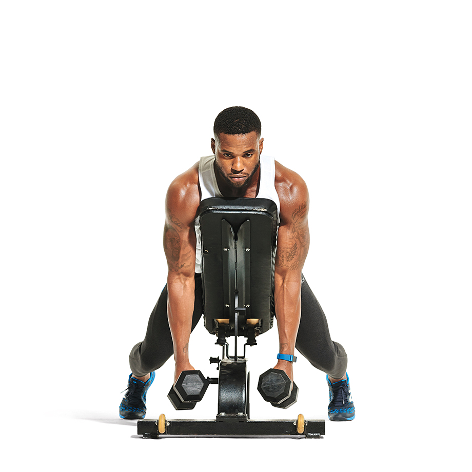 Incline Reverse Dumbbell Flye Exercise Video Guide | Muscle & Fitness