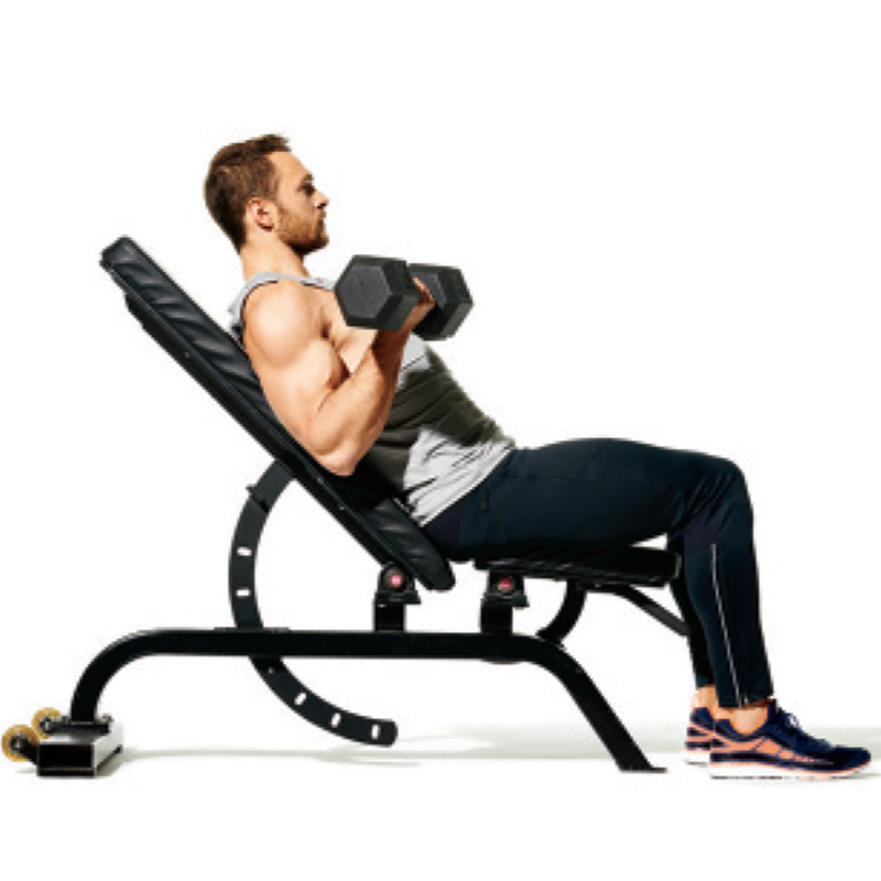 60-degree Incline Dumbbell Curl Exercise Video Guide | Muscle & Fitness