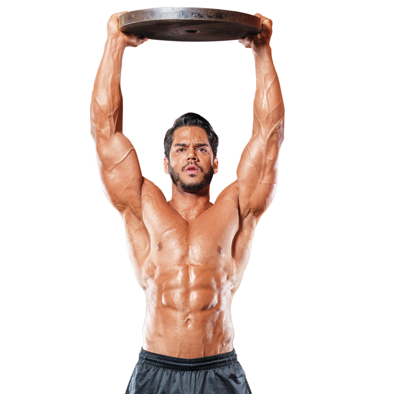 Plate Squat to Press Exercise Video Guide | Muscle & Fitness