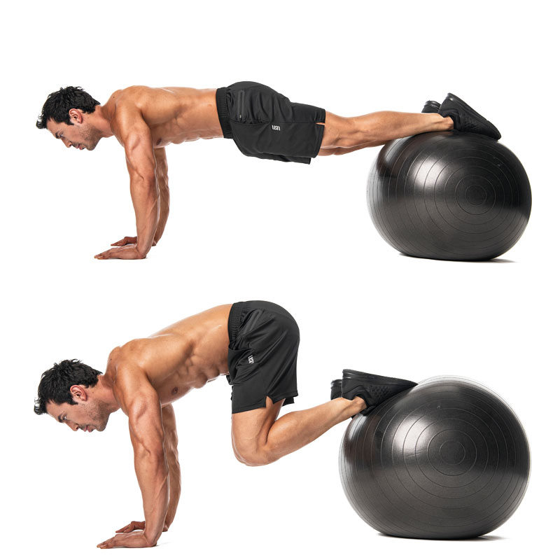 Stability Ball Knee Tuck Exercise Video Guide | Muscle & Fitness