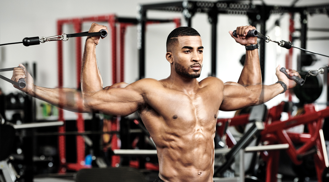 Two Arm High Cable Curl