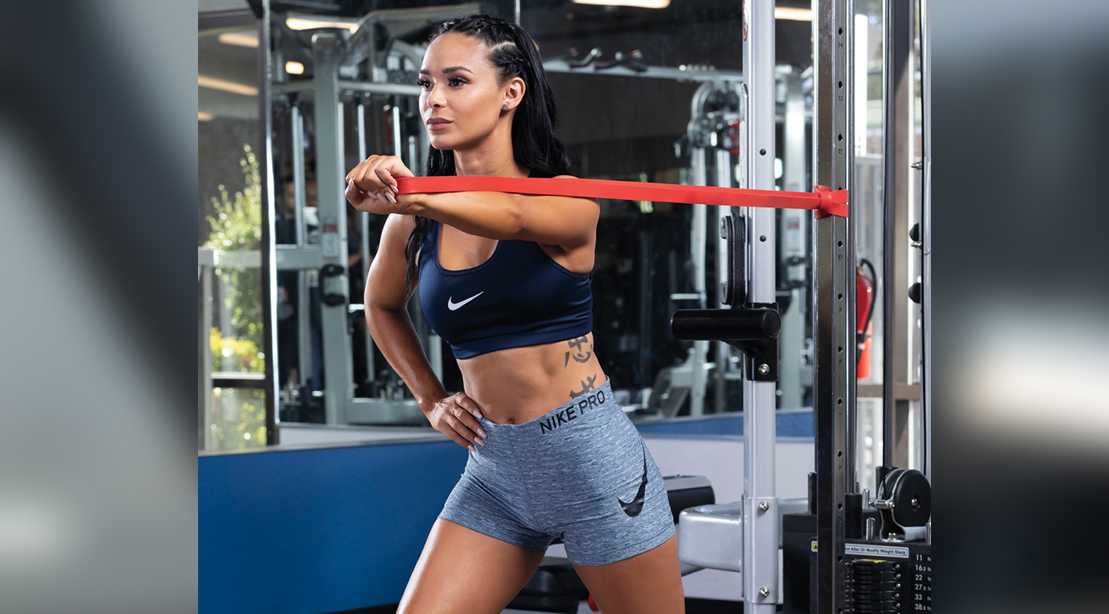 Banded One-Arm Chest Press Exercise Video Guide | Muscle & Fitness