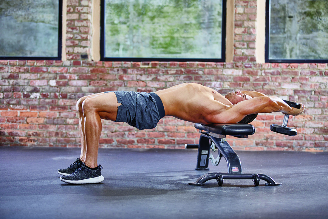 Cross-Bench Dumbbell Pullover Exercise Video Guide | Muscle & Fitness