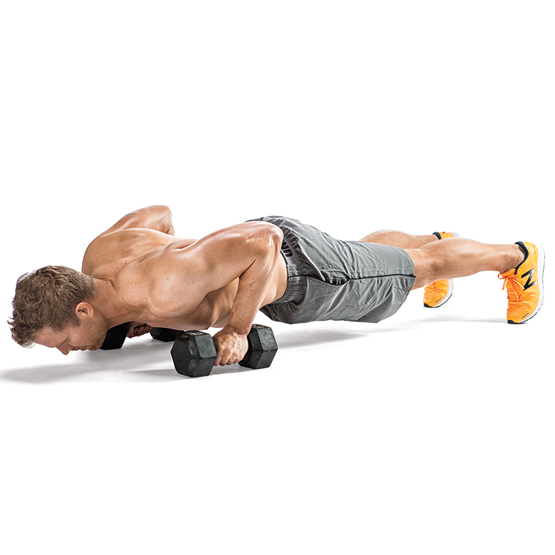 Dumbbell Burpee Clean and Press Exercise Video Guide | Muscle & Fitness